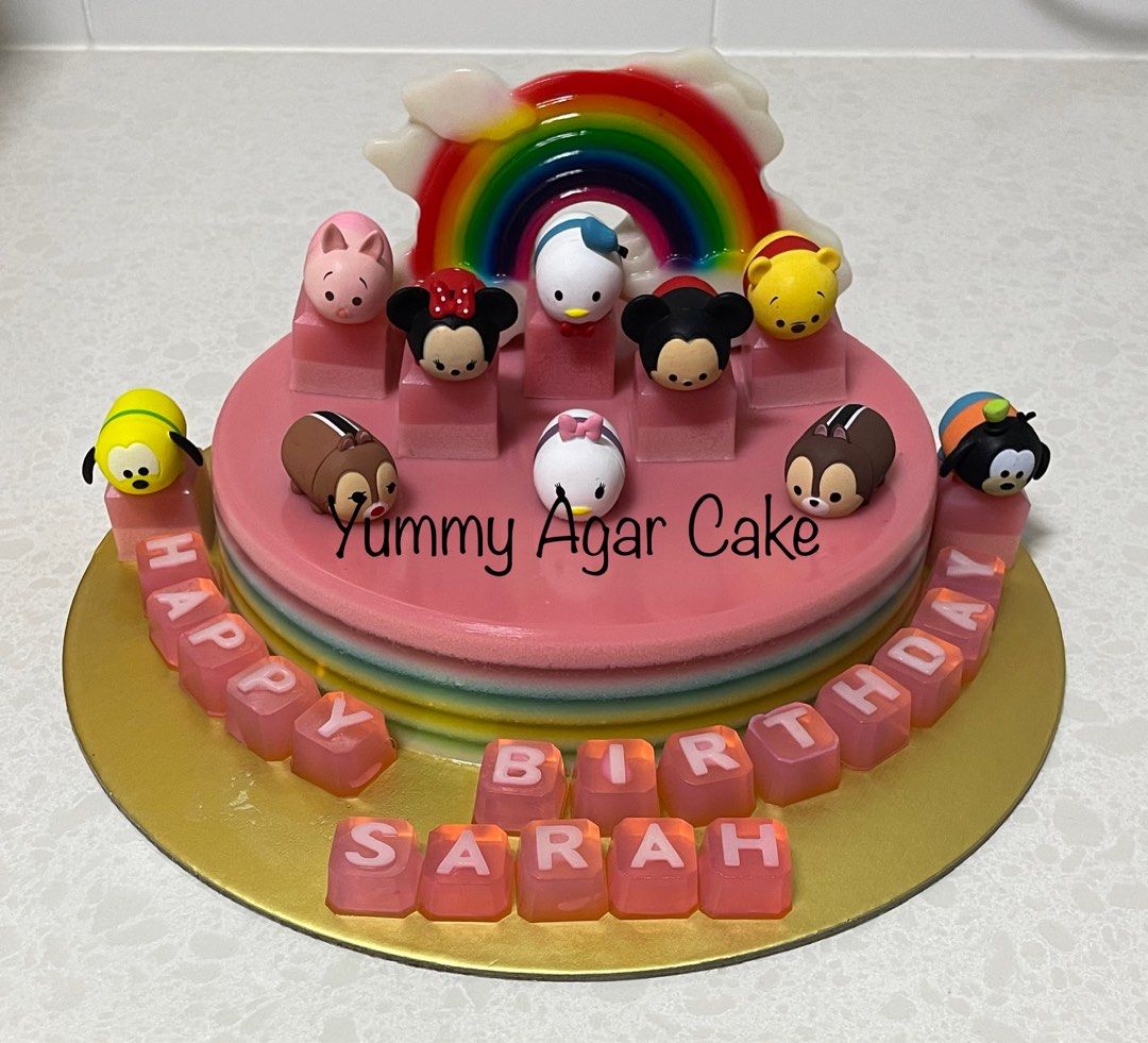 Tsum Tsum Agar Agar Birthday Cakes, Food & Drinks, Homemade Bakes on Carousell