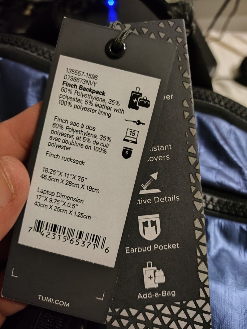 Tumi Tahoe Backpack genuine not fake!, Men's Fashion, Bags, Backpacks ...