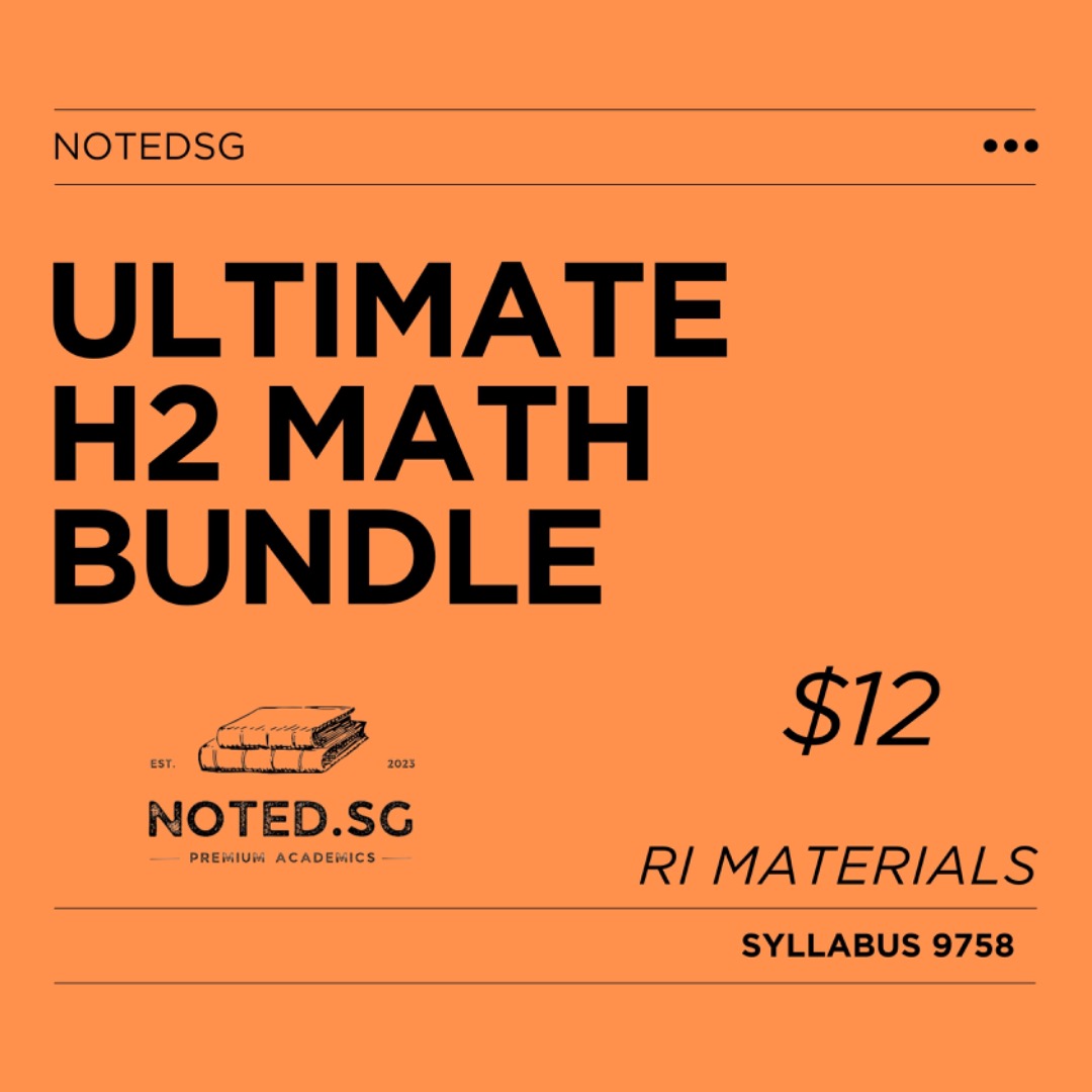 [Ultimate Bundle] RI H2 Mathematics Package, Hobbies & Toys, Books ...