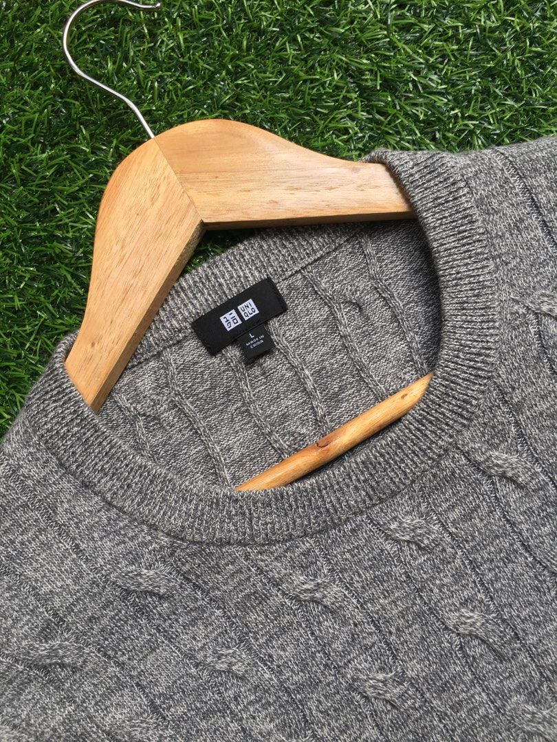 UNIQLO CABLE KNIT JACKET, Women's Fashion, Coats, Jackets and Outerwear ...