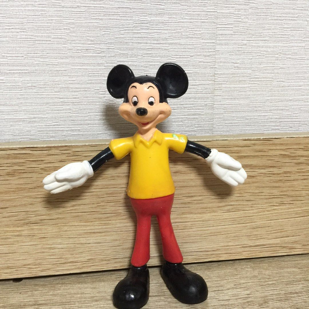 Vintage 12 cm Mickey Mouse Bendable Toy Figure, 興趣及遊戲, 收藏品及紀念品, 古董收藏 ...