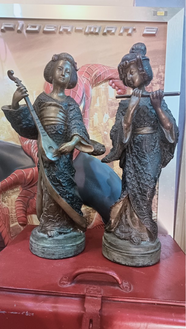 Vintage Geisha Brass Statues, Hobbies & Toys, Collectibles ...