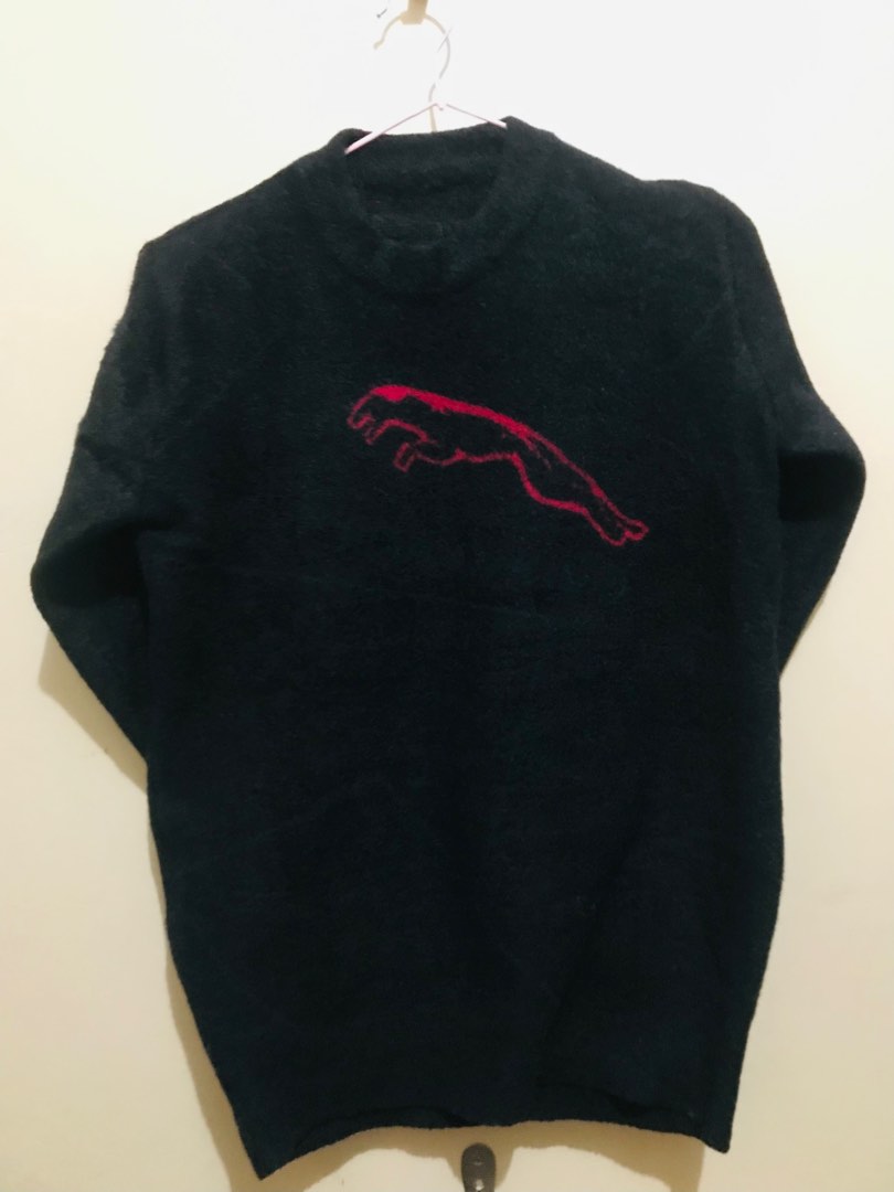 Vintage sweater Logo P*ma, Fesyen Pria, Pakaian , Atasan di Carousell