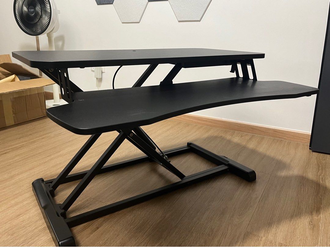 VIVO 32 inch Desk Converter, Height Adjustable Riser, Sit to Stand Dual ...