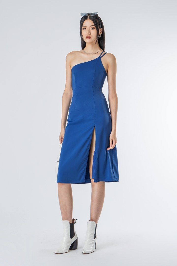 yhf one way dress (blue), Women's Fashion, Dresses & Sets, Dresses on ...