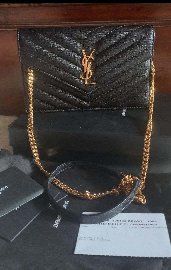 Ysl woc 19cm ghw 2022 fullset, Barang Mewah, Tas & Dompet di Carousell
