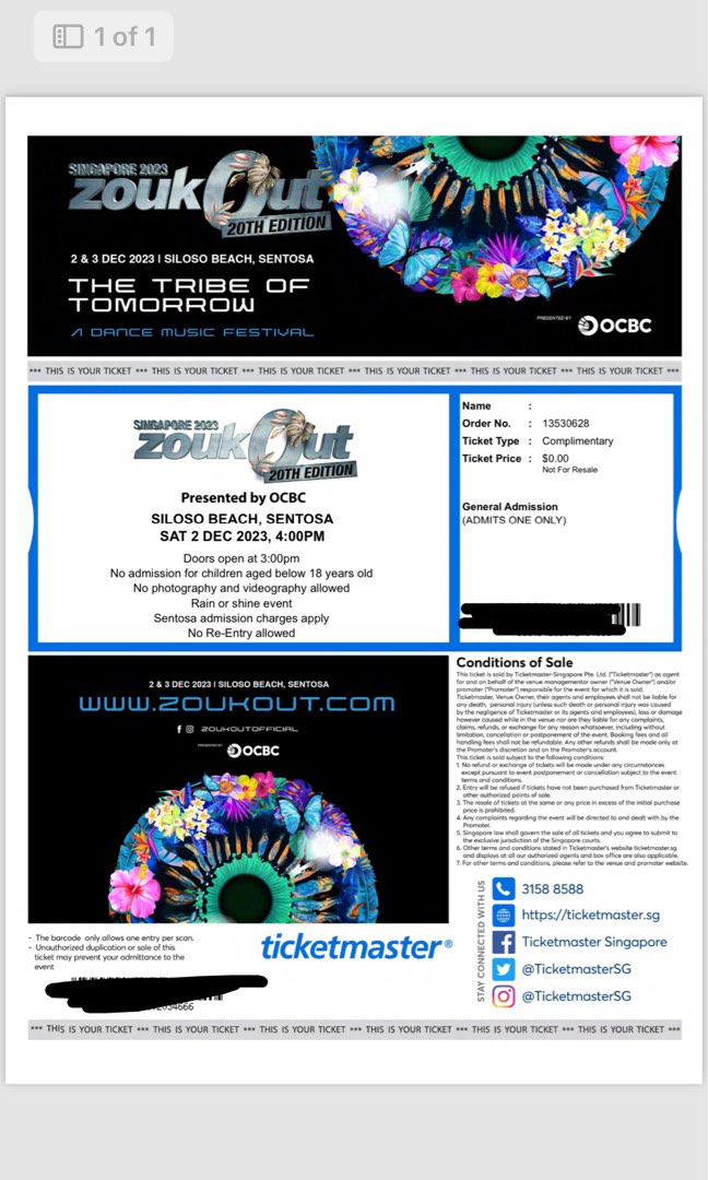 ZoukOut 2023 D2 tickets, Tickets & Vouchers, Event Tickets on Carousell