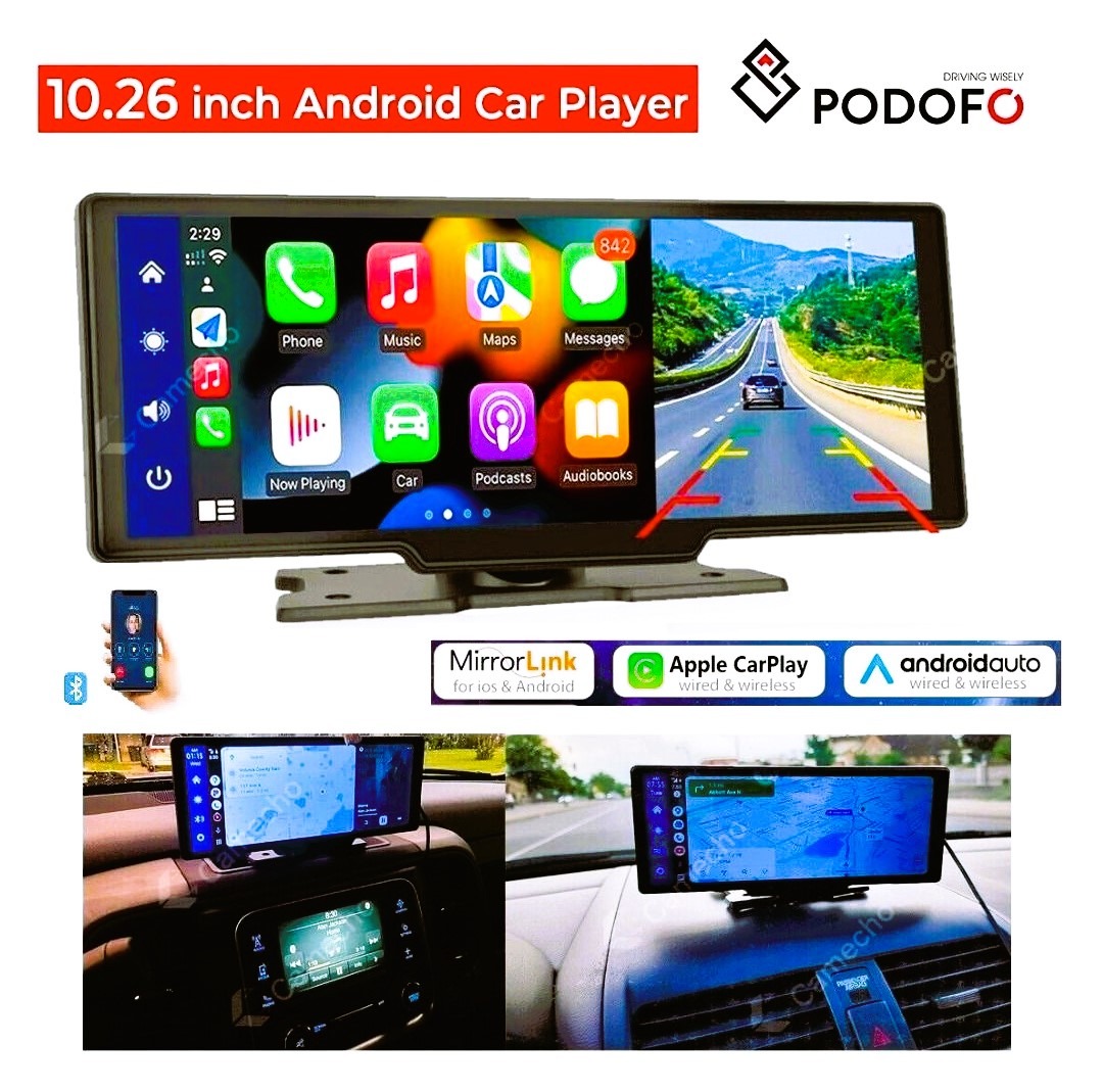 10" Dashboard Carplay / Android Auto Car Player Monitor Screen | GPS ...
