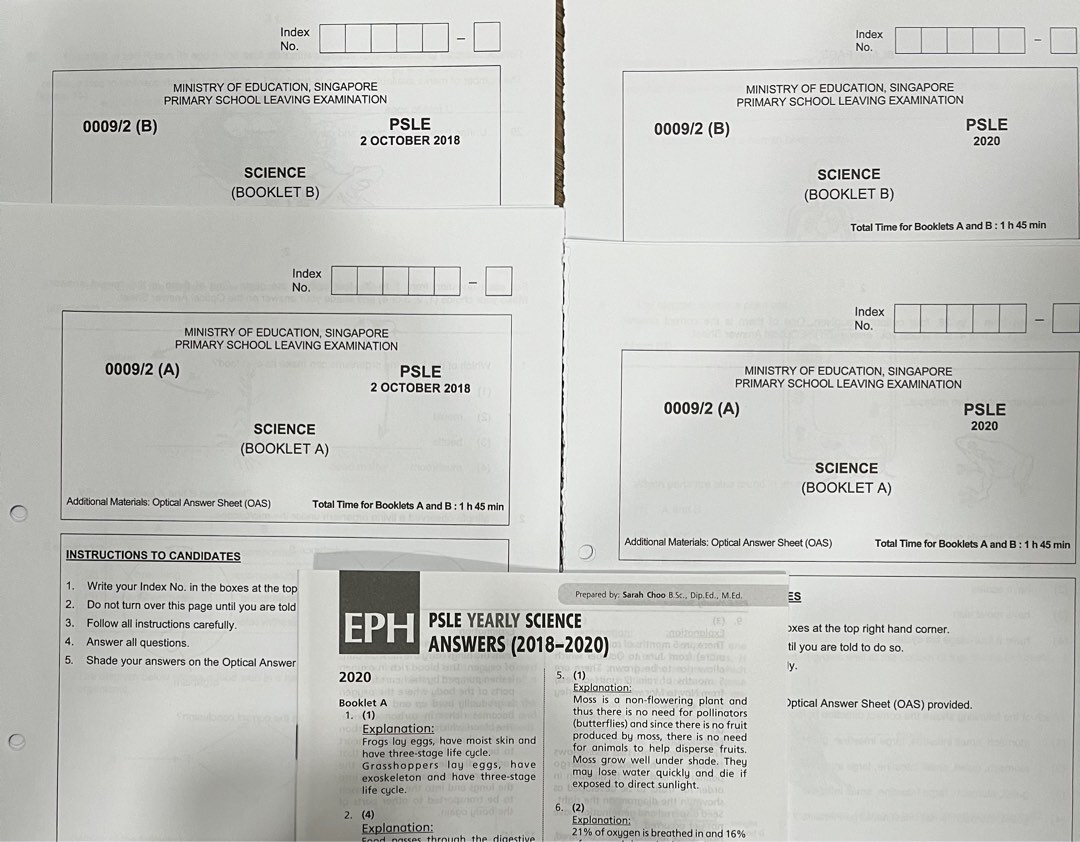 2020 & 2018 PSLE Science Papers, Hobbies & Toys, Books & Magazines ...