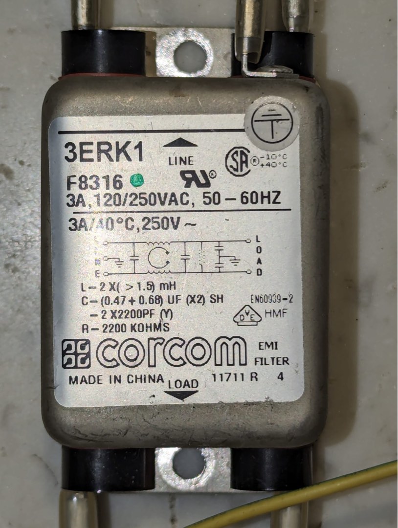 3erk1 corcom emi line filter 3A 120 / 250Vac, Everything Else on Carousell