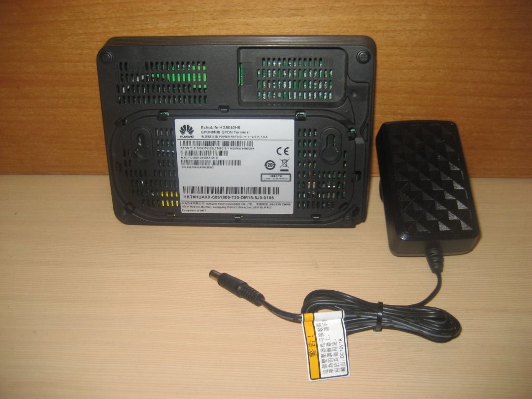 🌟🌟🌟 💯%原裝 HUAWEI 華為 EchoLife HG8040H5 光纖數據機 WiFi Router 連 【原裝】火牛 💥 適合還機 ...