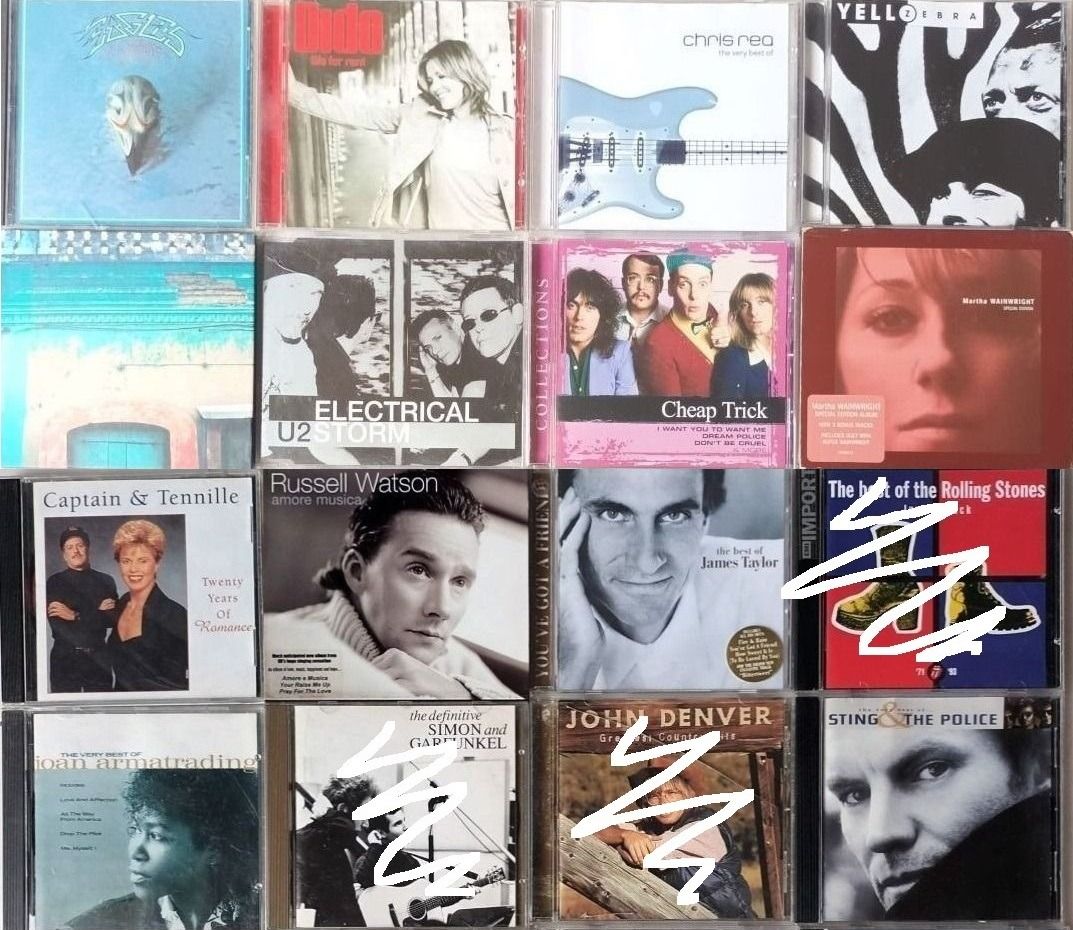 AB. 70s 80s pop rock cds ultravox john denver madonna carpenters stevie ...