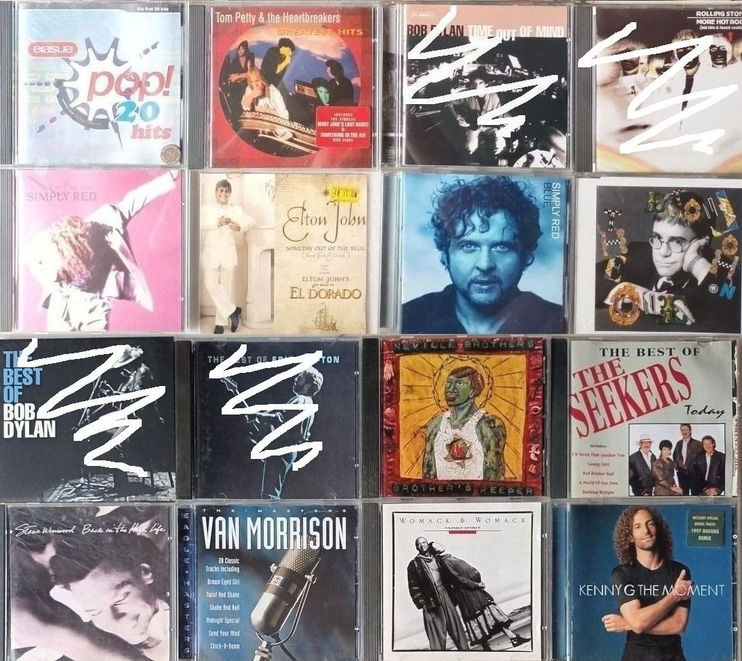 AB. 70s 80s pop rock cds ultravox john denver madonna carpenters stevie ...