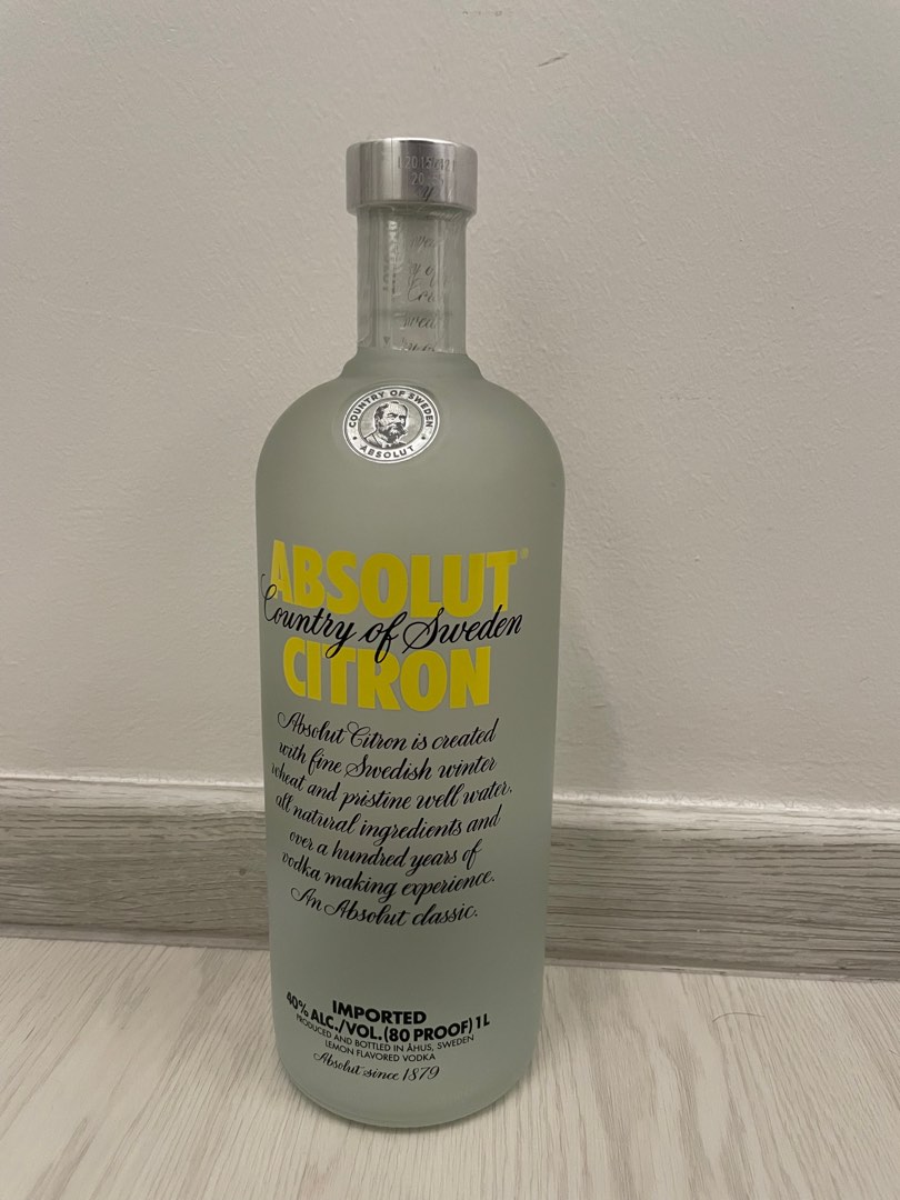 Absolut Citron, Food & Drinks, Alcoholic Beverages on Carousell