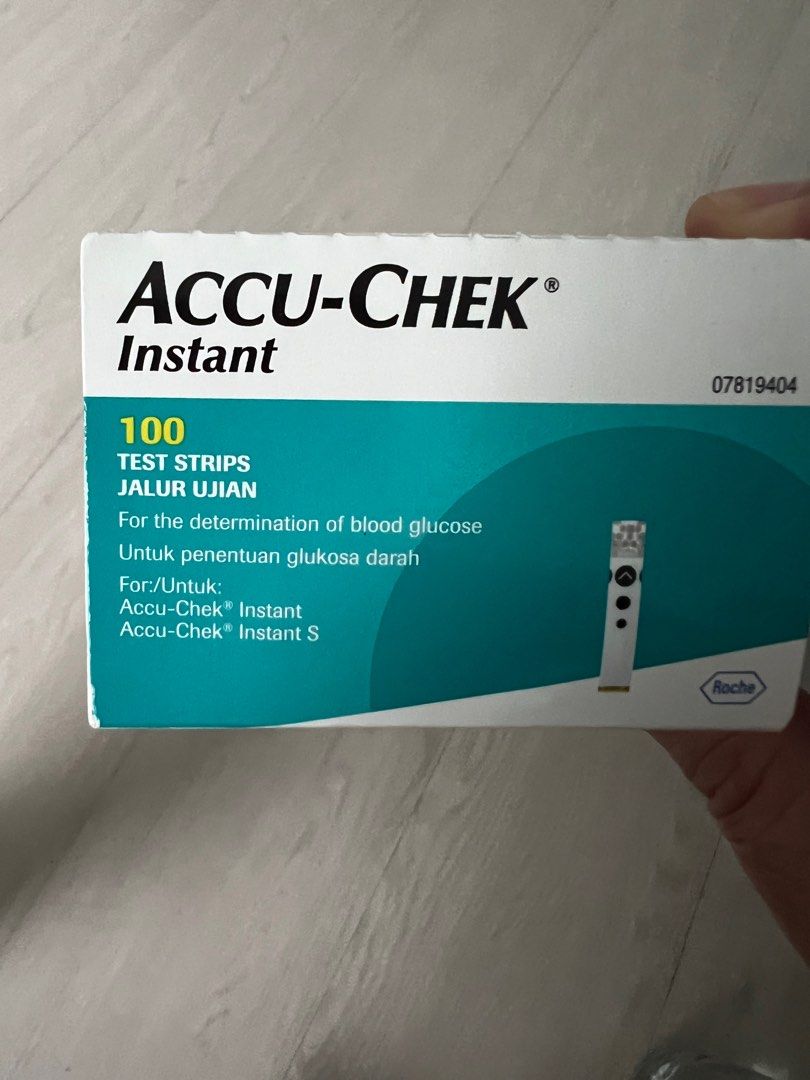 Accu Chek Instant Test Strip, Health & Nutrition, Medical Supplies ...