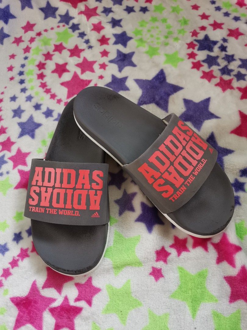 Adidas slides, Women's Fashion, Footwear, Flats & Sandals on Carousell