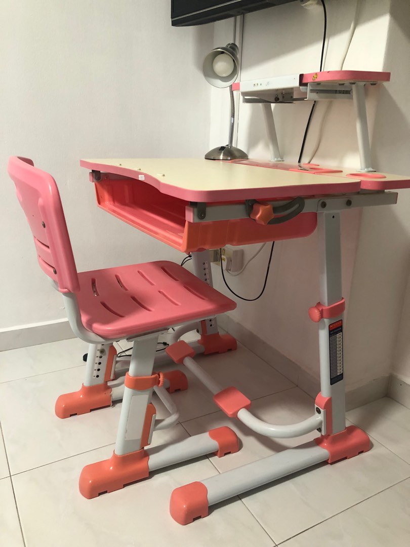 Adjustable kids study table sets, Furniture & Home Living, Furniture ...