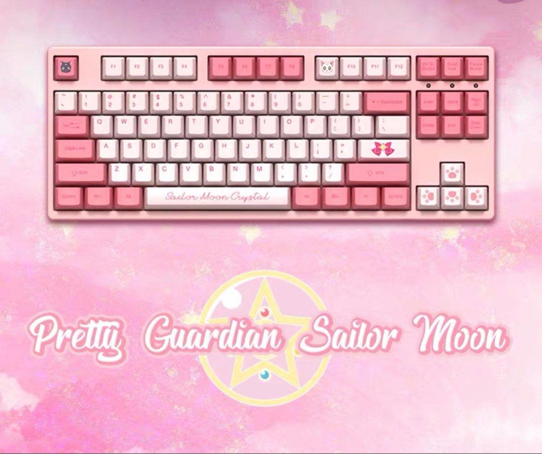AKKO SAILOR MOON KEYBOARD WIRE TYPE C / FOR LAPTOP DESKTOP COMPUTER ...