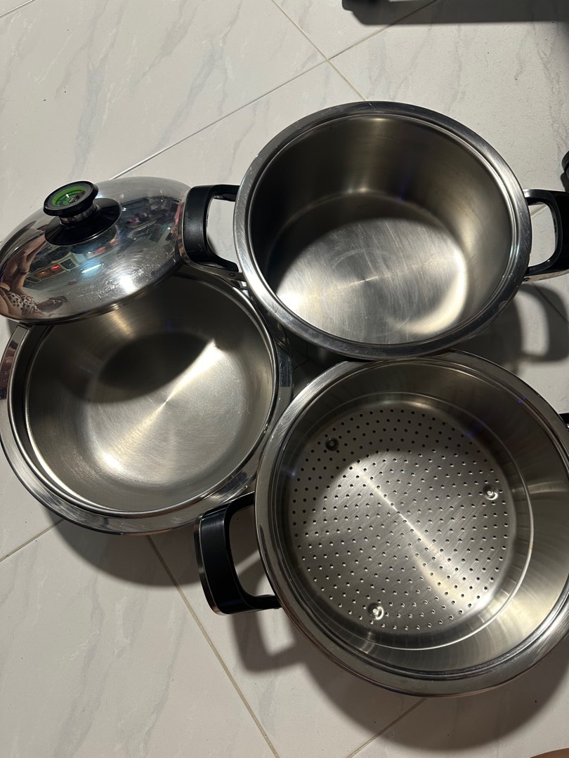 AMC pot set, Furniture & Home Living, Kitchenware & Tableware, Cookware ...