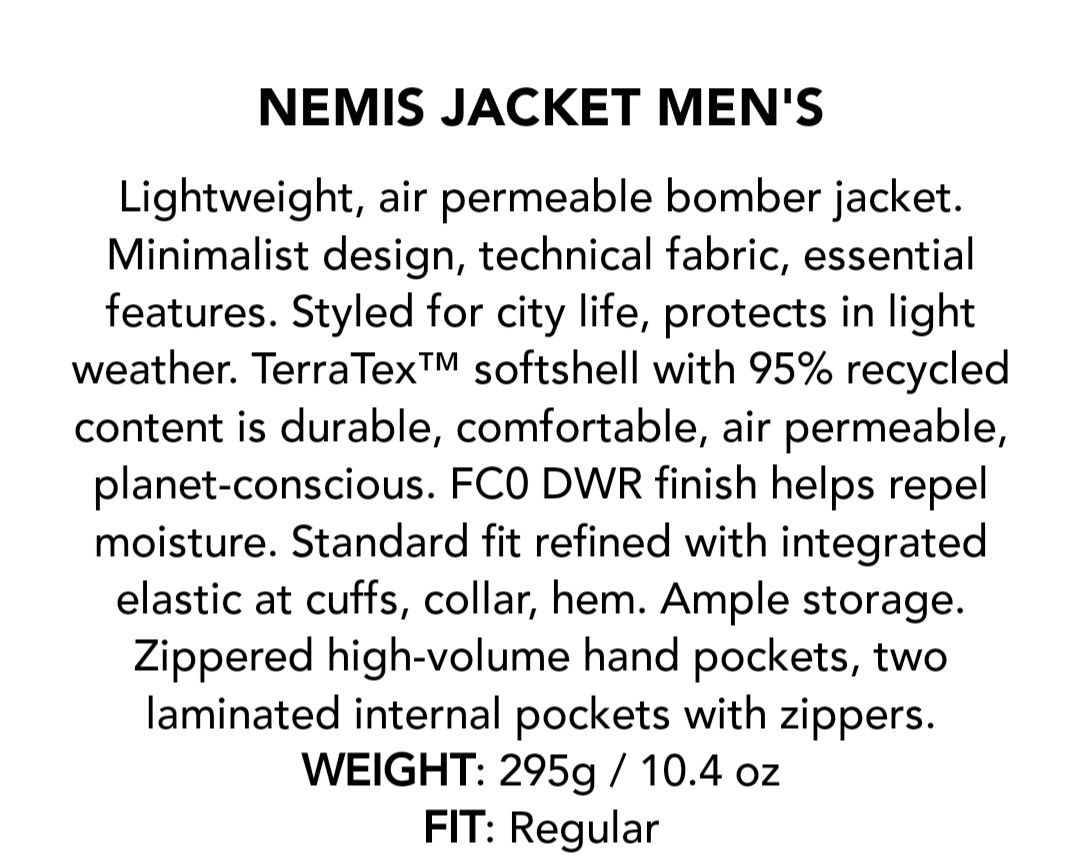 Arc'teryx - Veilance - Nemis Jacket, Men's Fashion, Coats, Jackets and ...