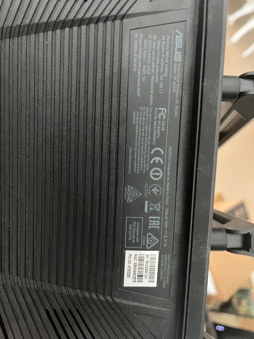 Asus Gaming Router RT-87U, Computers & Tech, Parts & Accessories ...