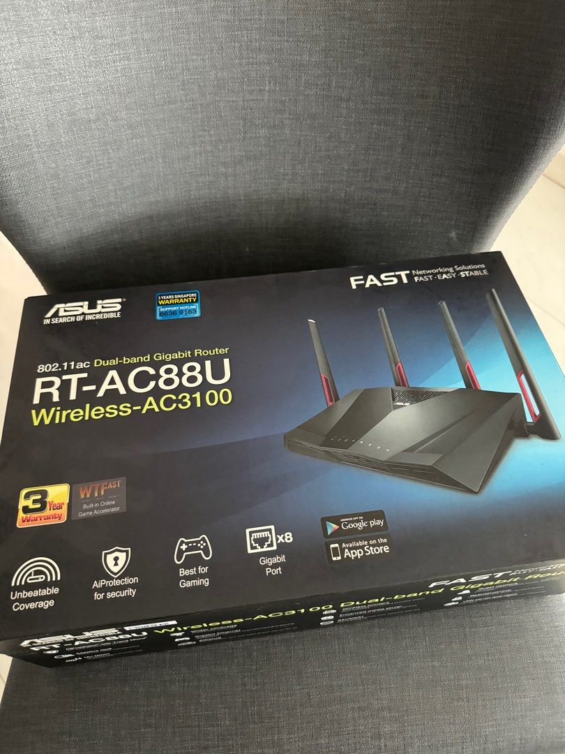 ASUS RT-AC88U (Wireless AC3100), Computers & Tech, Parts & Accessories ...