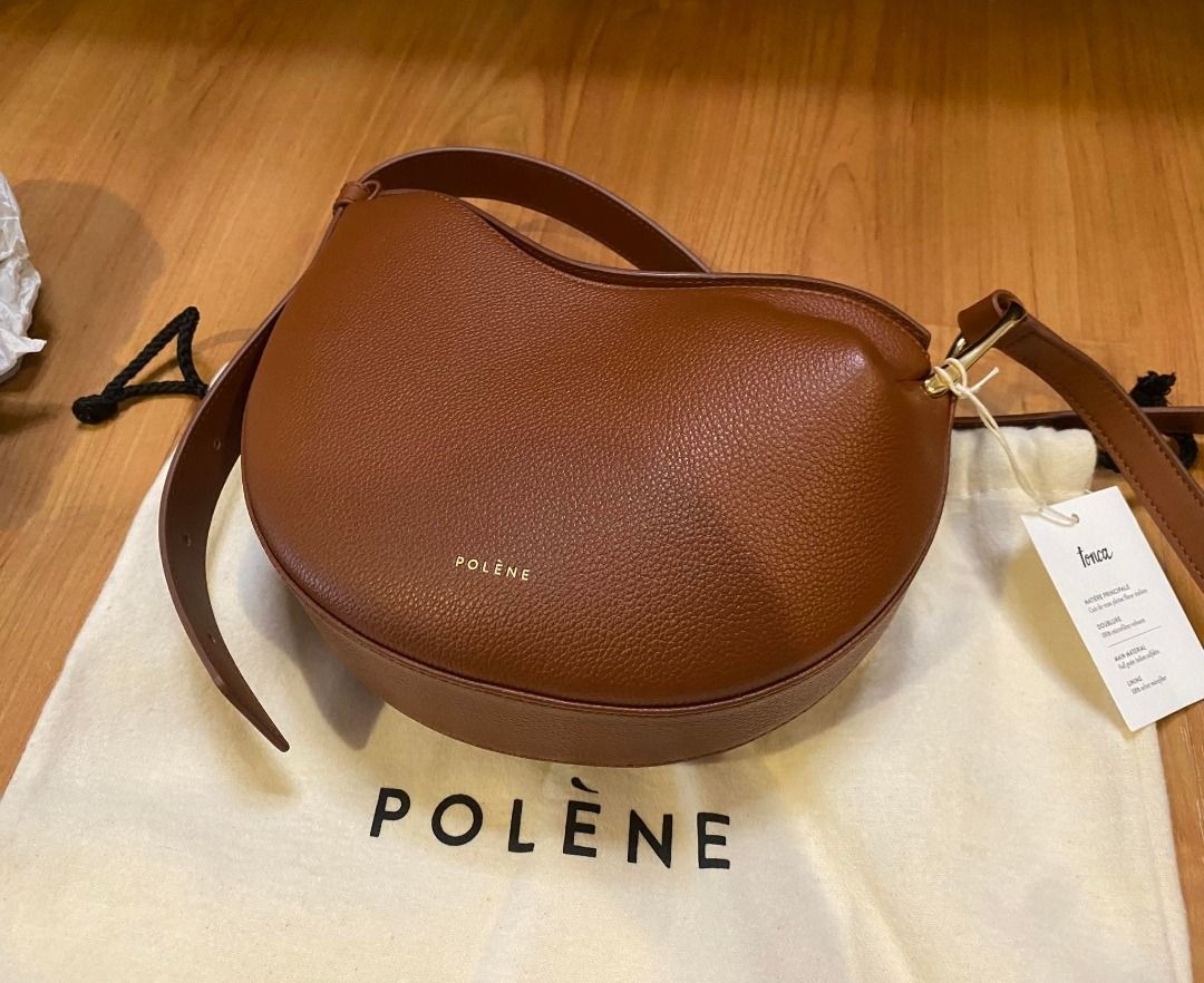 AUTH Polene Tonca Shoulder Crossbody Bag in Cognac, Luxury, Bags ...