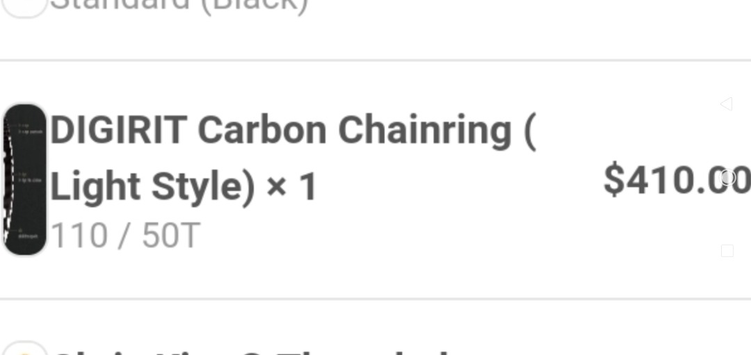 Authentic Digirit 50T Carbon Chainring, Sports Equipment, Bicycles ...