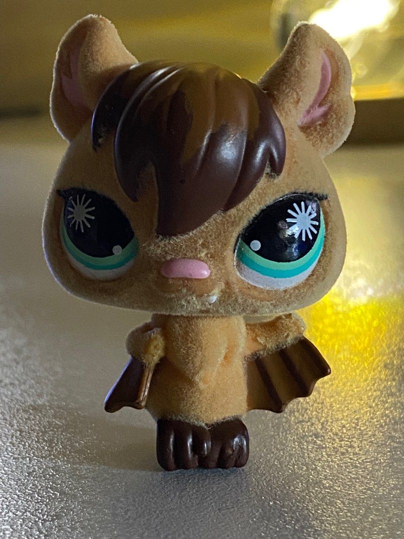 ‼️RUSH‼️Authentic LPS Littlest Pet Shop Fuzzy Brown Bat #820, Hobbies ...