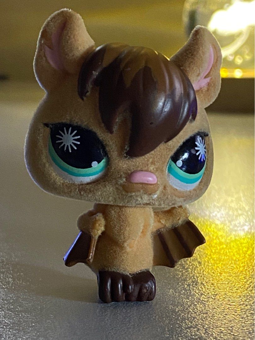 ‼️RUSH‼️Authentic LPS Littlest Pet Shop Fuzzy Brown Bat #820, Hobbies ...