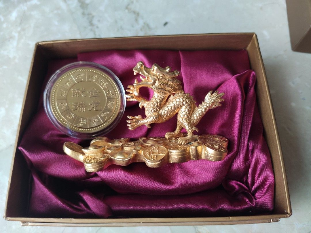 Authentic Singapore Mint 24K Gold plated Prosperity Medallion and ...