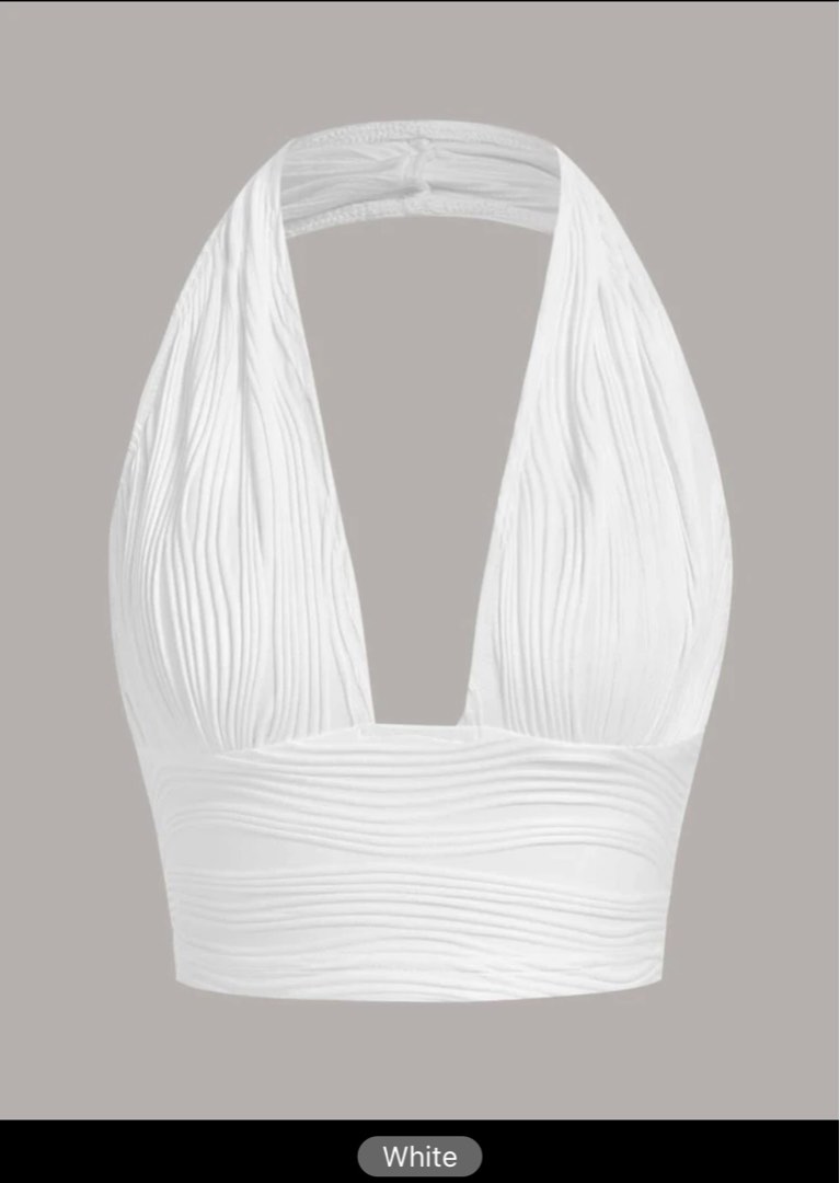 Backless Crop Halter Top Womens Fashion Tops Others Tops On Carousell