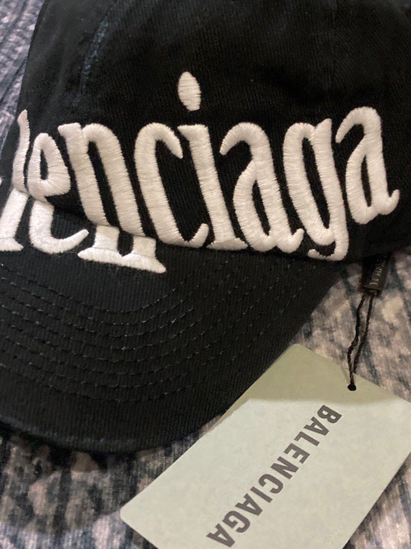 Balenciaga Big Logo Ruined Hat, Men's Fashion, Watches & Accessories ...