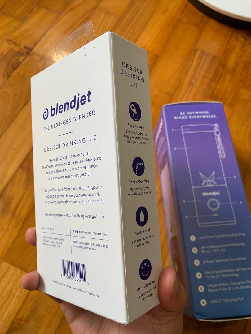 Blendjet 2 portable blender with orbiter drinking lid, TV & Home ...