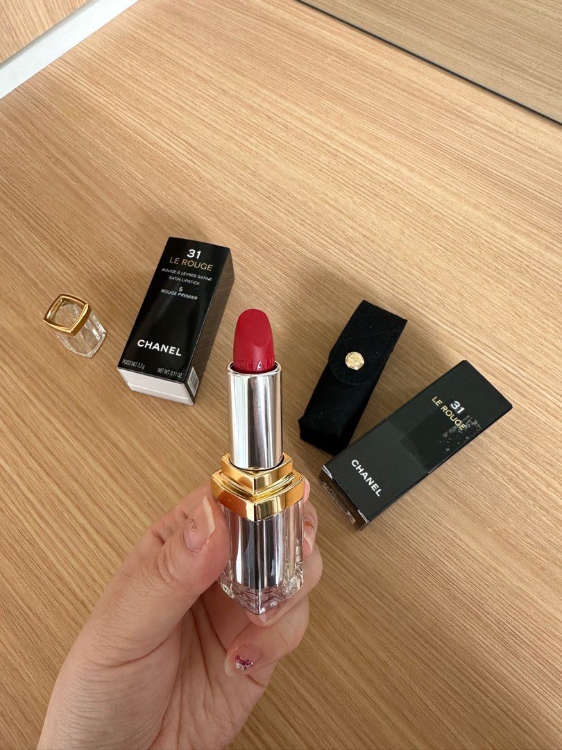 (Brand New) Chanel 31 Le Rouge Satin Lipstick - 5 Rouge Premier with ...