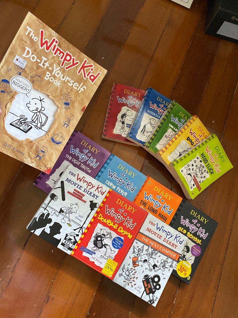 Bundle/Individual - Diary of a Wimpy Kid Full Set, Hobbies & Toys ...
