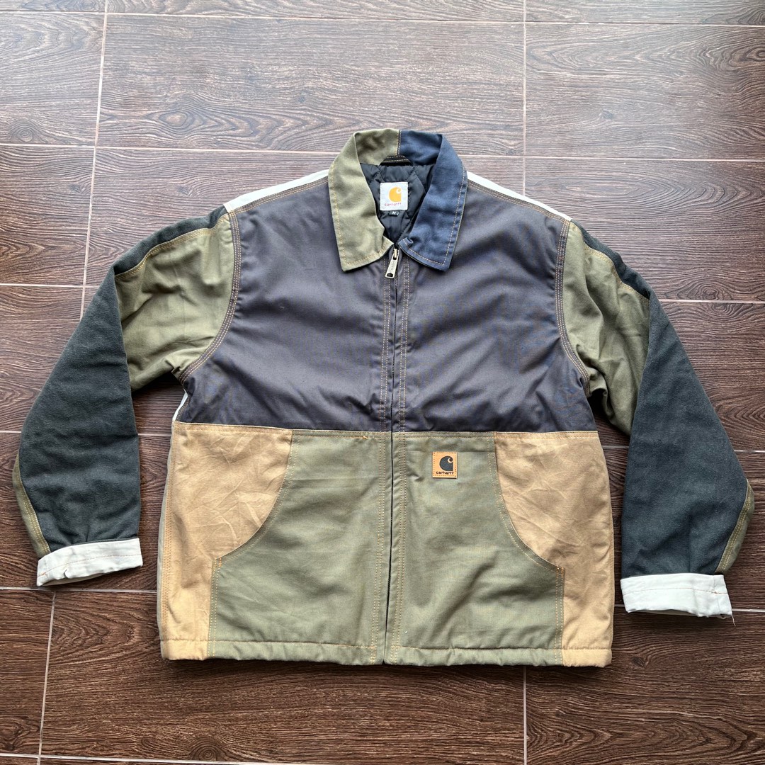 CARHARTT Reworked Patchwork Detroit Jacket, Men's Fashion, Coats ...