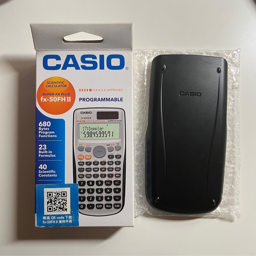Casio 計數機 fx-50FH II 中學dse cal機, 興趣及遊戲, 手作＆自家設計, 文具 - Carousell