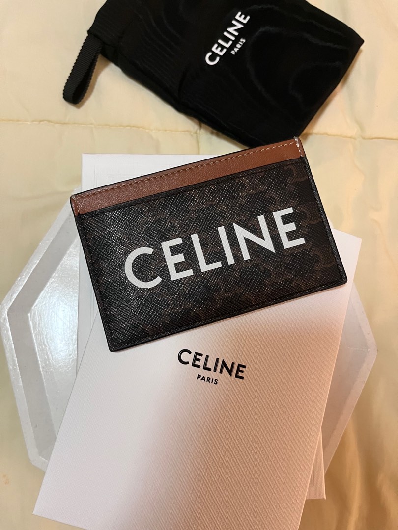 Celine Card holder in Triomphe with Celine Print, Luxury, Bags ...