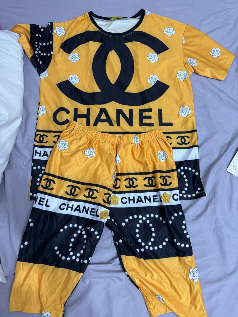 Chanel Design Pajama Set, Women's Fashion, Undergarments & Loungewear ...