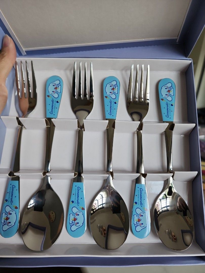 Cinnamoroll cutlery set, Furniture & Home Living, Kitchenware ...