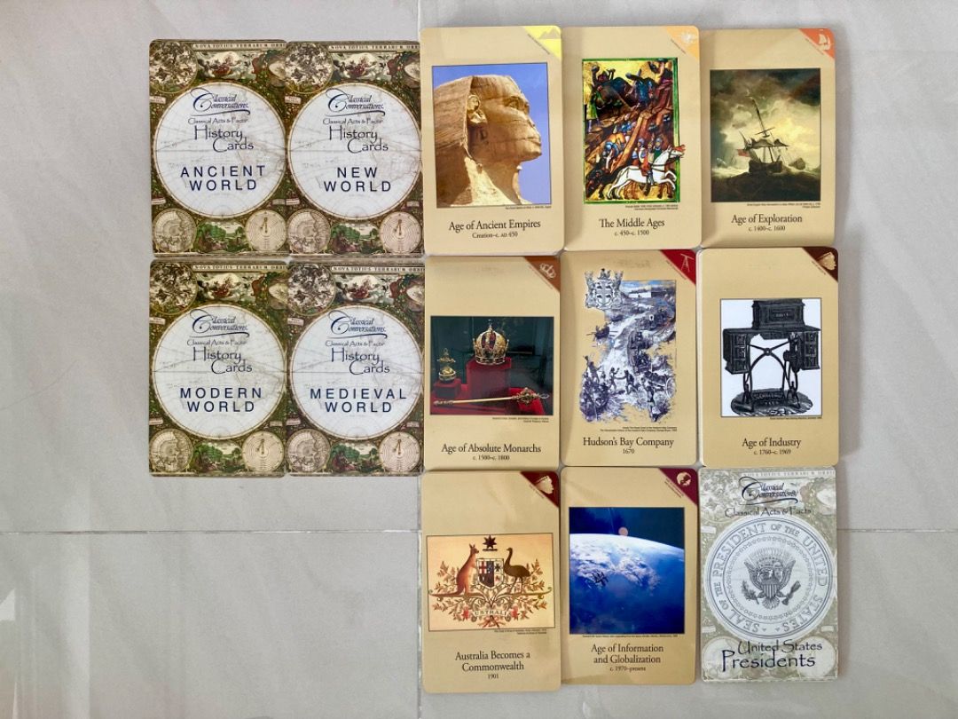 Classical Conversation Timeline Cards (Full Set), Hobbies & Toys, Books ...