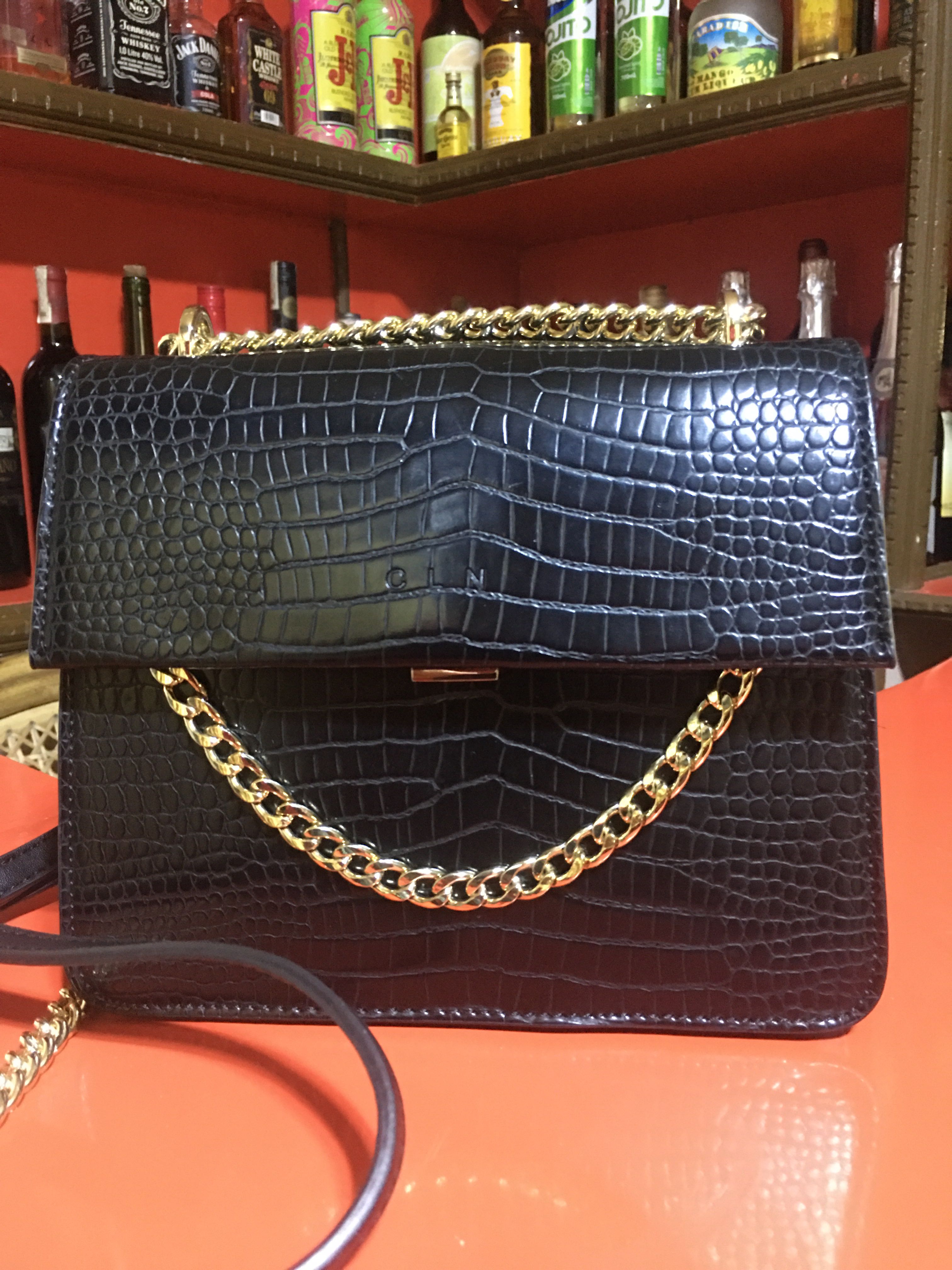 CLN Croc leather Cross body Sling Bag, Women's Fashion, Bags & Wallets ...