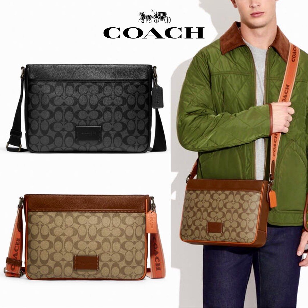 Coach District Crossbody Bag in Signature Canvas (CH078), Men's Fashion ...