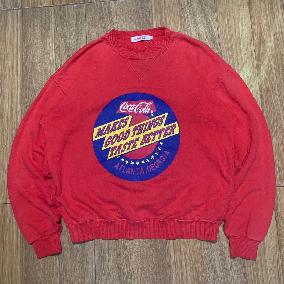 Coca Cola Retro Crew Neck Jacket, Men's Fashion, Coats, Jackets and ...