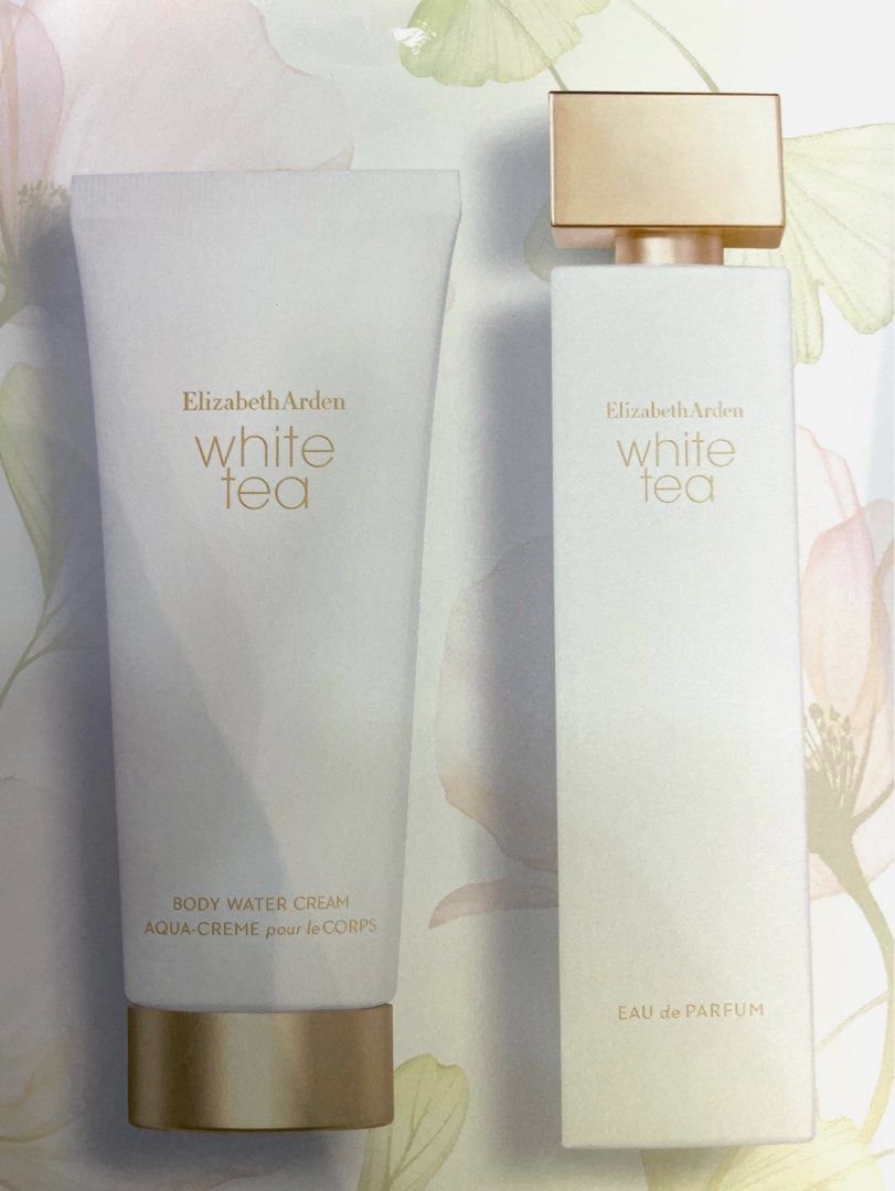 Elizabeth Arden White Tea EDP GiftSet 100ml Perfume + 100ml Body Water Cream, Beauty & Personal ...