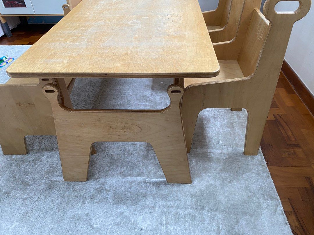 Essa Grace Table, 2 Chairs and Bench Set, Babies & Kids, Baby Nursery ...