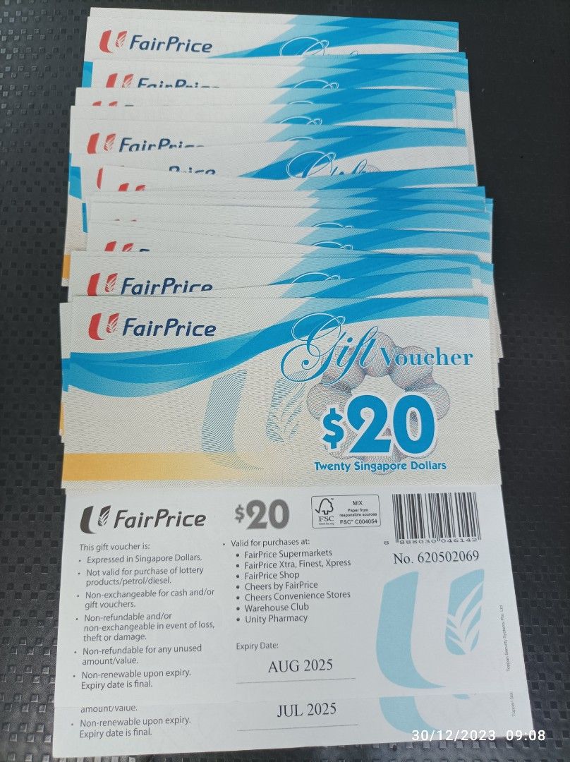 Fairprice voucher $ Gift voucher $2250, Tickets & Vouchers, Vouchers on ...