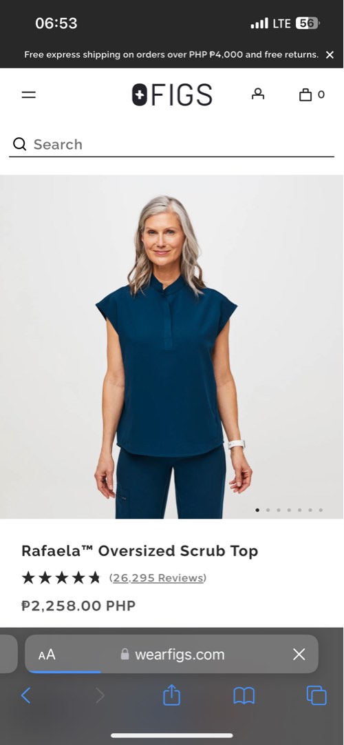 Figs Rafaela Scrub Top, Women's Fashion, Tops, Others Tops on Carousell