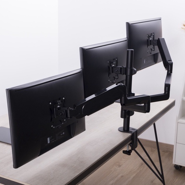 [FREE DELIVERY] Aero Triple Monitor Mount, 3-in-1 Adjustable Gas Spring ...